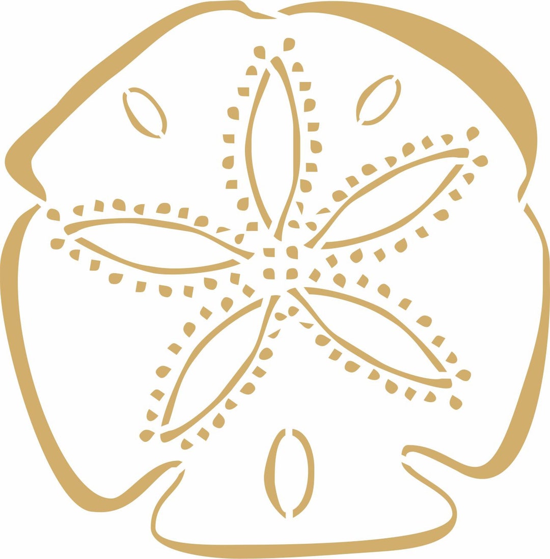 Sand Dollar Stencil beach Stencil REUSABLE Stencil 7 Sizes Available ...
