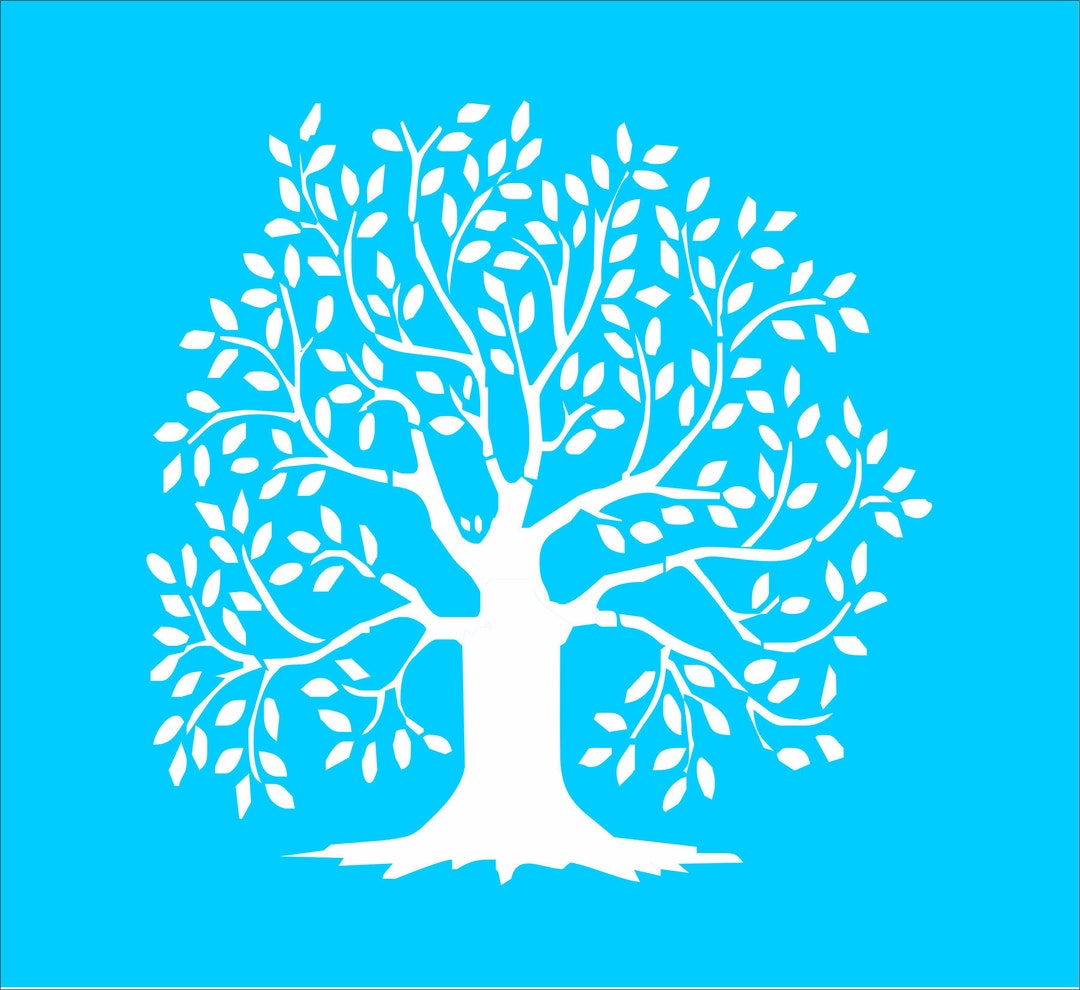 Tree Stencil REUSABLE STENCIL TREE 8 Sizes Available Create Family Tree ...