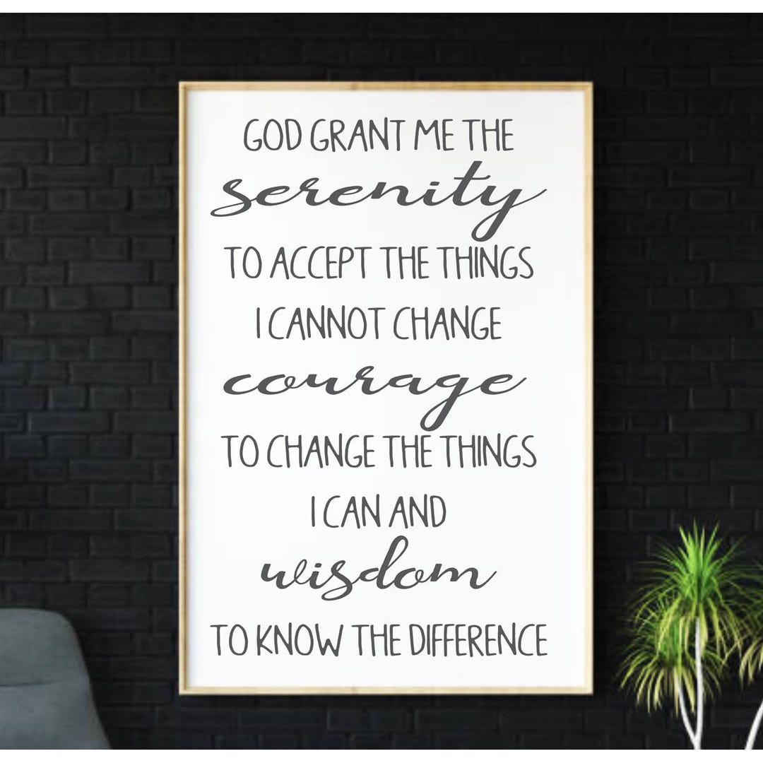 Serenity Prayer Sign Stencil, God Grant Me the Serenity Stencil ...
