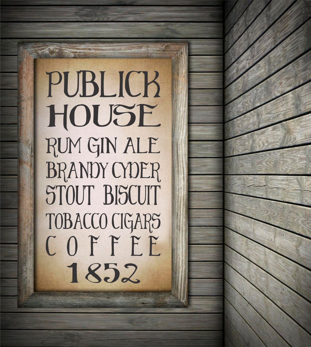 PUBLICK HOUSE Stencil Primitive Sign Stencil Tavern Stencils Early ...