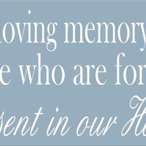 In Loving Memory Stencil - Wedding Sign - Remembrance Stencil - Tribute ...