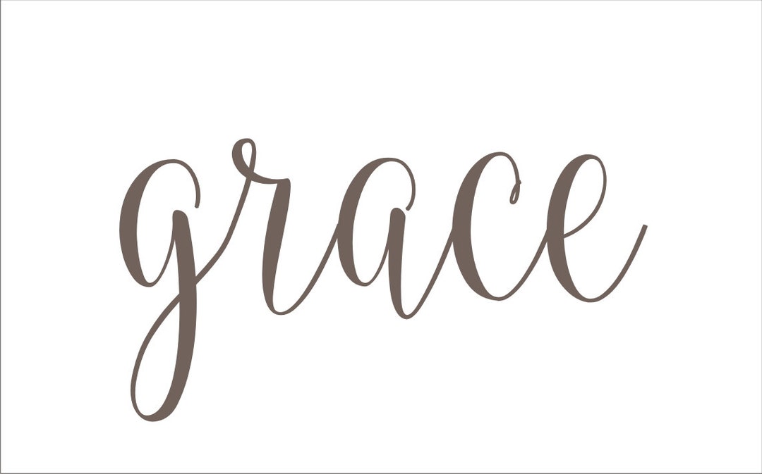 Grace Sign or Pillow Reuseable STENCIL 6 Sizes Create - Etsy