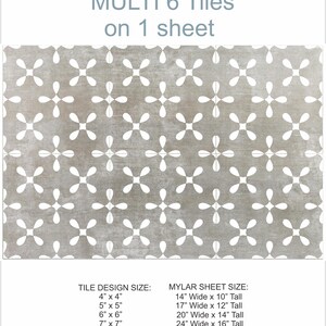 Fiori Tile Stencil - Tile Stencil - Tile Painting - Floor Tiles - Stair ...