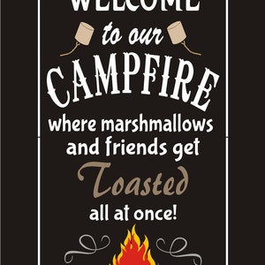 Create Bonfire Sign STENCIL- Welcome to Our BONFIRE - 6 Sizes Available ...