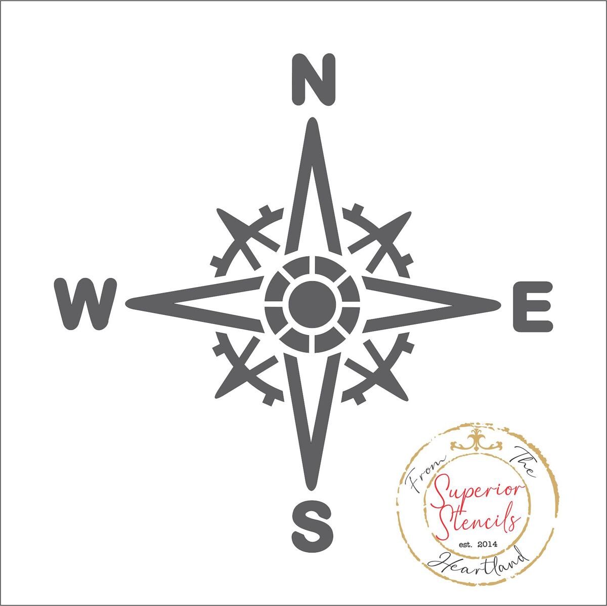 Compass - Compass Stencil - Nautical Stencil - Sailboat Decor - Sailing ...