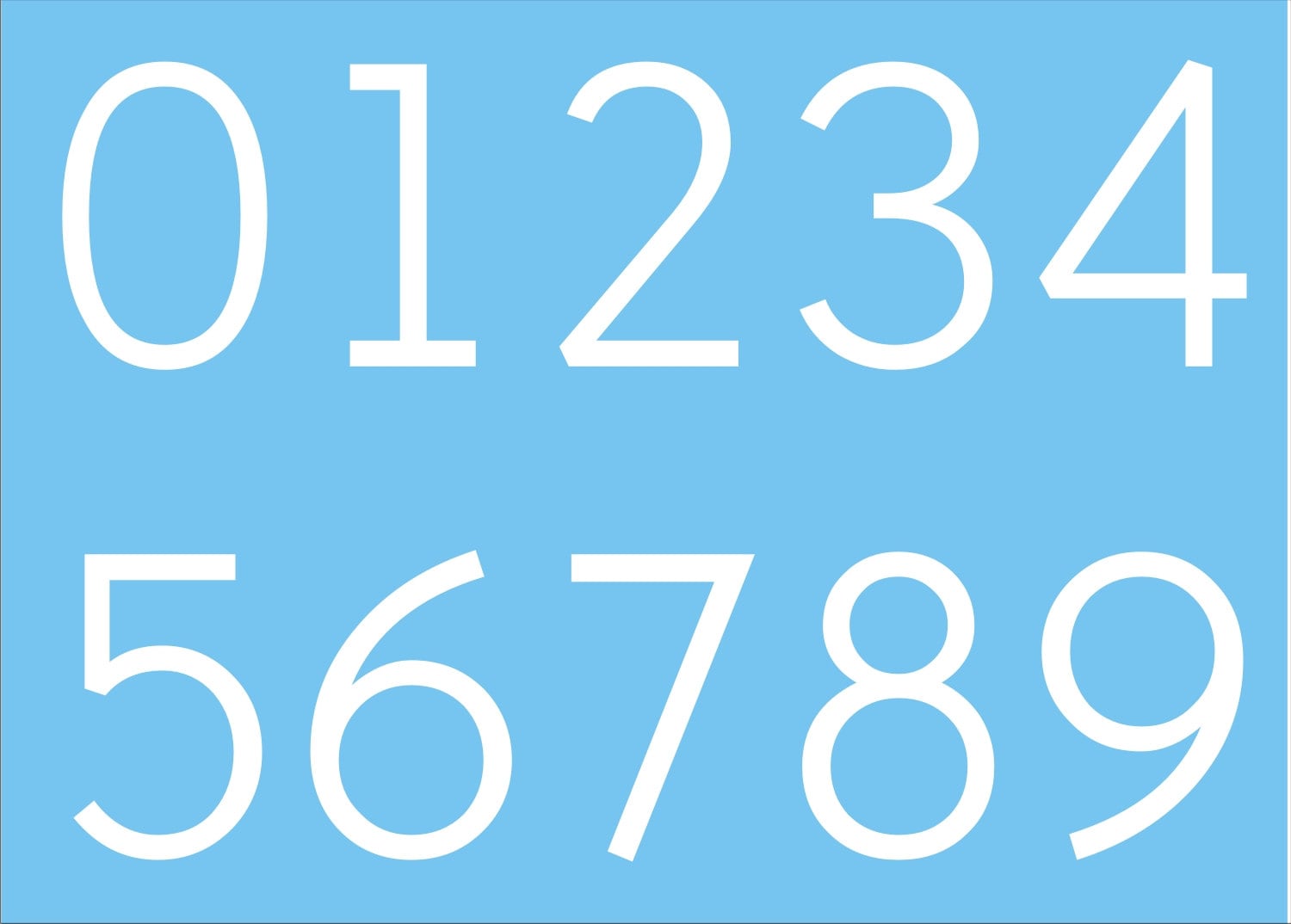 Number Stencil Reusable STENCILS Back2016 7 sizes | Etsy