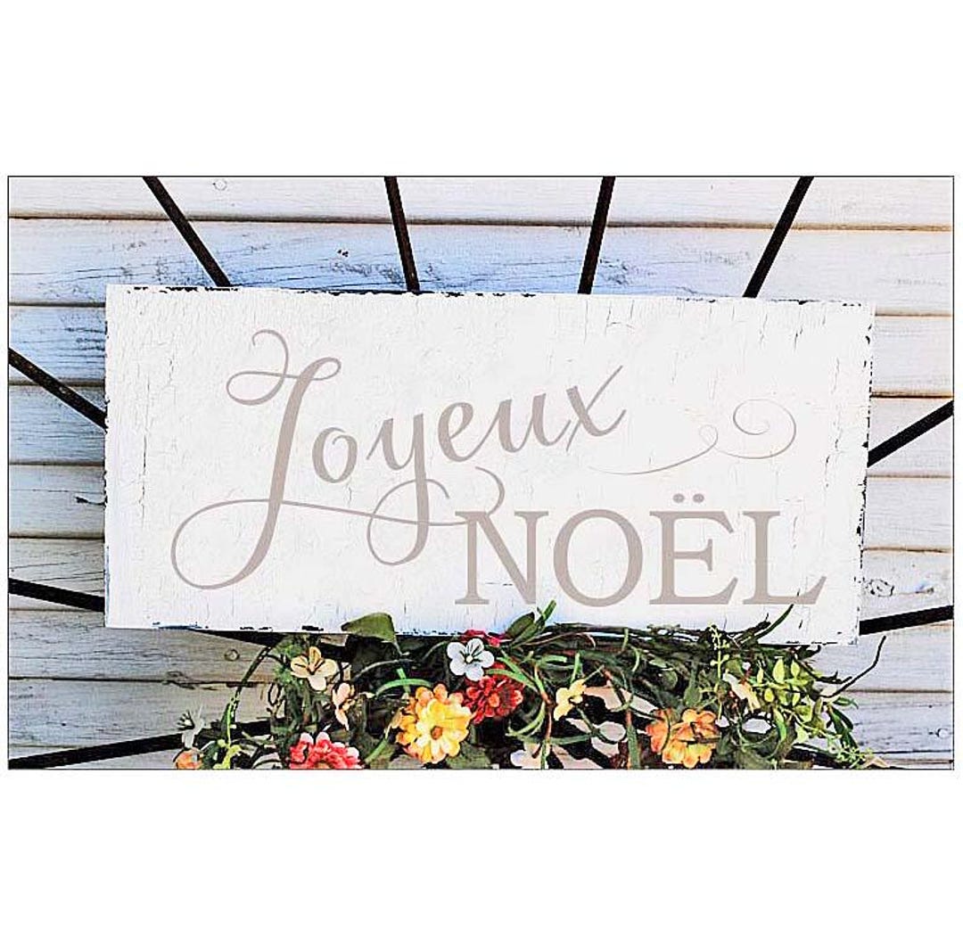 JOYEUX Noel, Merry Christmas Sign Stencil, Paint Merry Christmas Sign ...