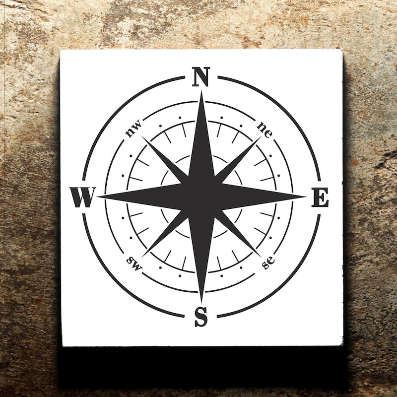 Compass Rose Stencil - Etsy