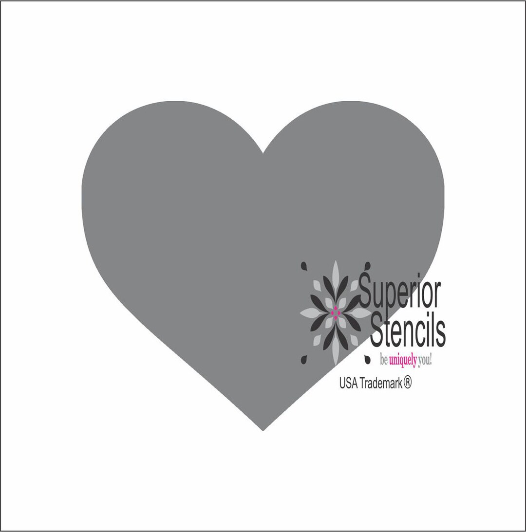 HEART Stencil, Heart Pattern, Romantic Wall, Romantic Stencil, Heart ...
