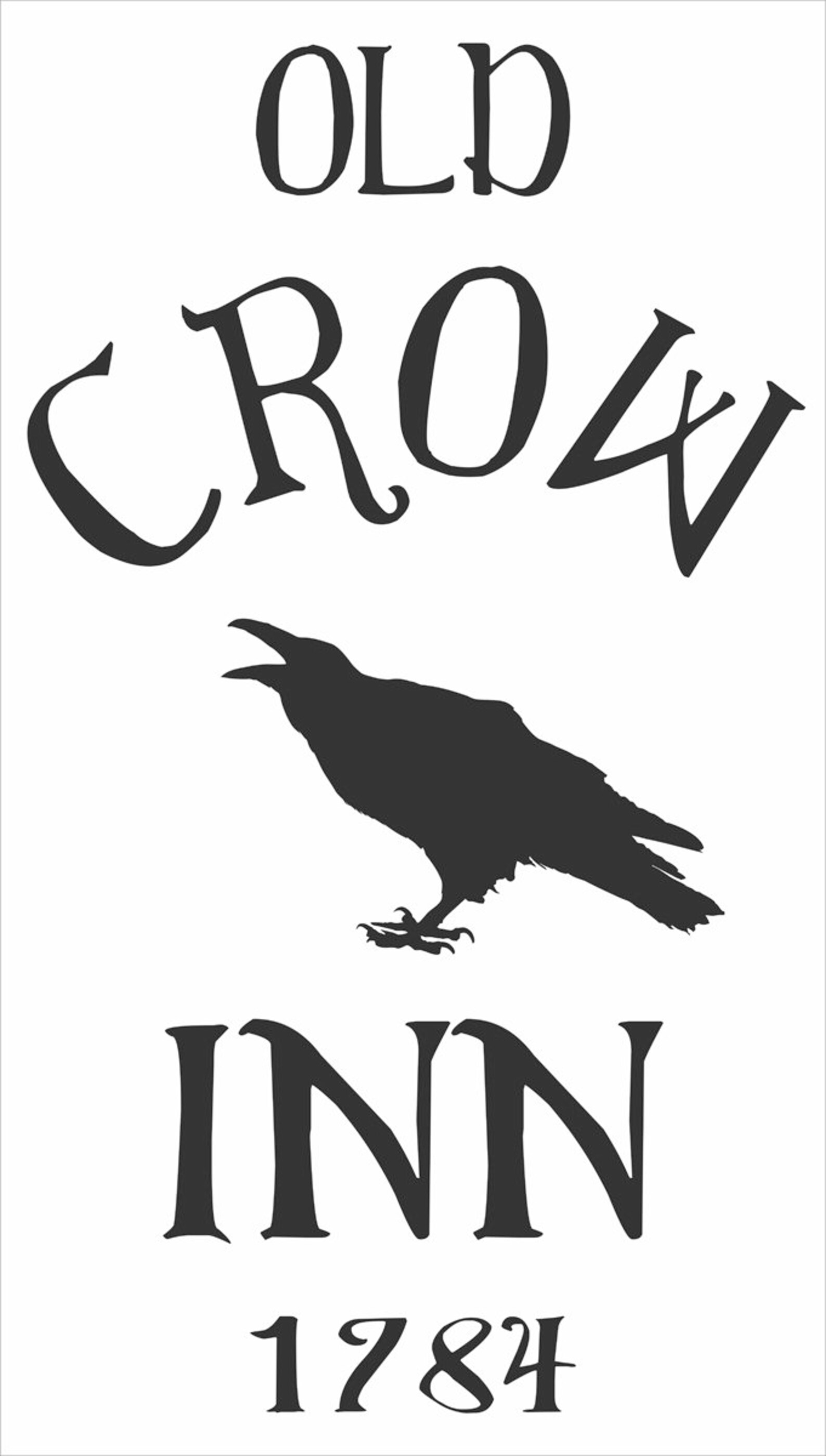 Tavern Sign Stencil, Colonial Sign Stencil, Crow Stencil, Paint Bar ...