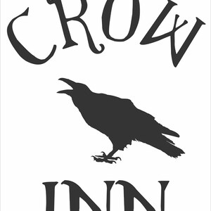 Tavern Sign Stencil, Colonial Sign Stencil, Crow Stencil, Paint Bar ...