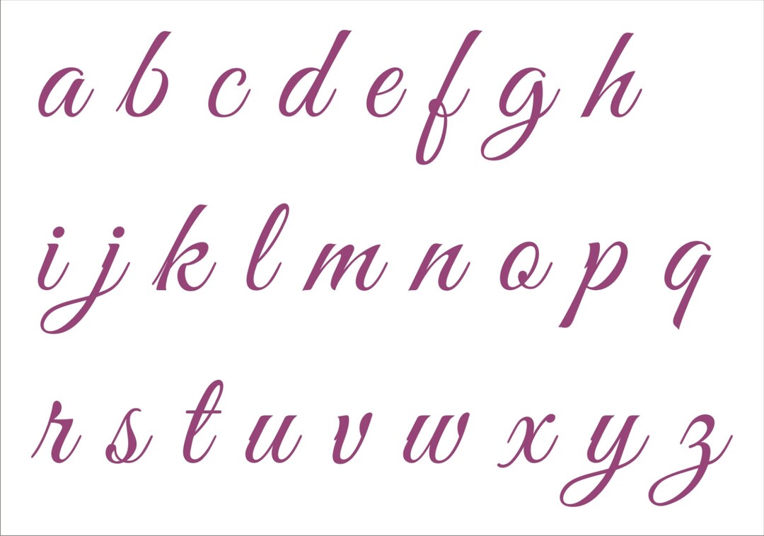 Alphabet Stencils, Script Alphabet Stencils, Alphabet, Letter Stencils ...