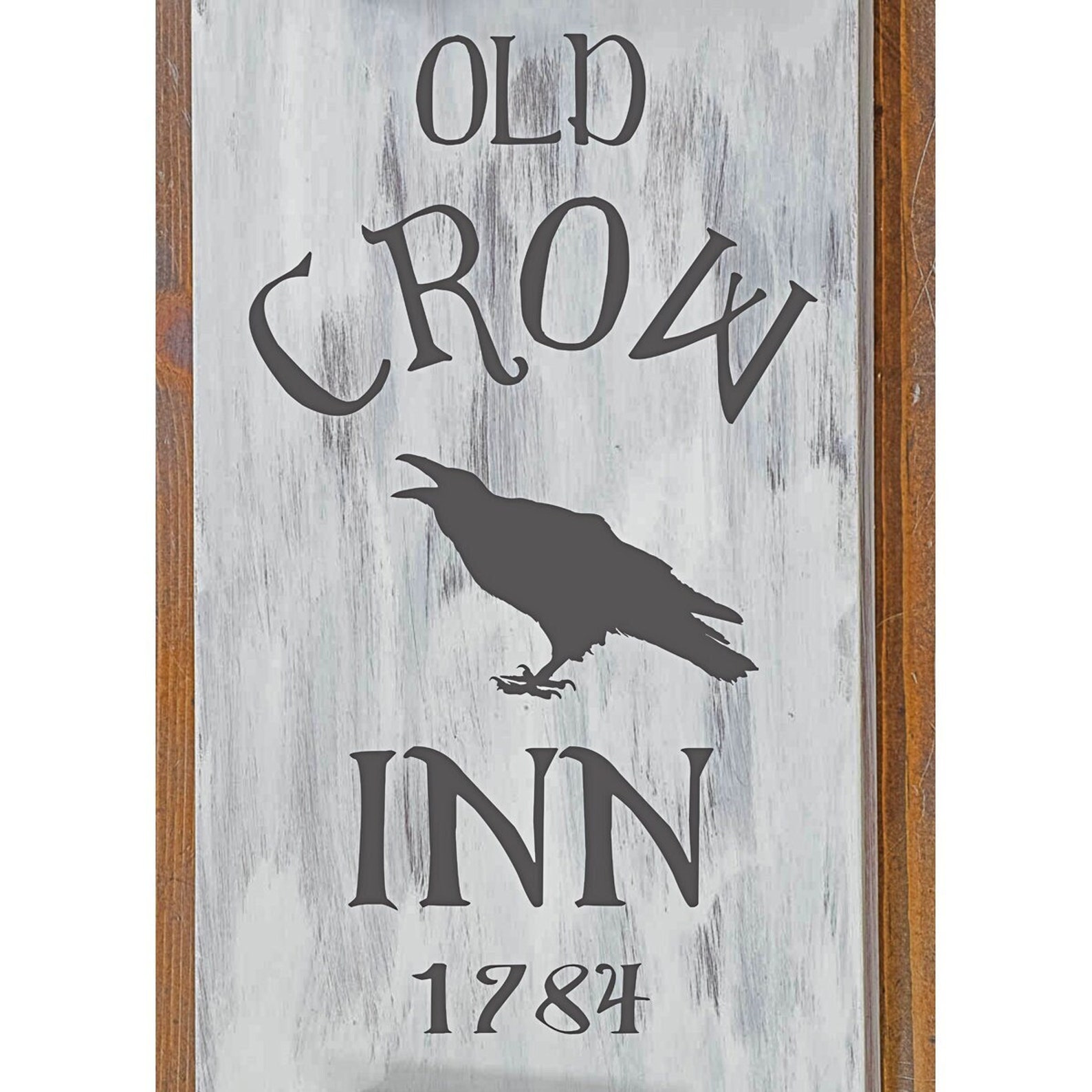 Tavern Sign Stencil, Colonial Sign Stencil, Crow Stencil, Paint Bar ...