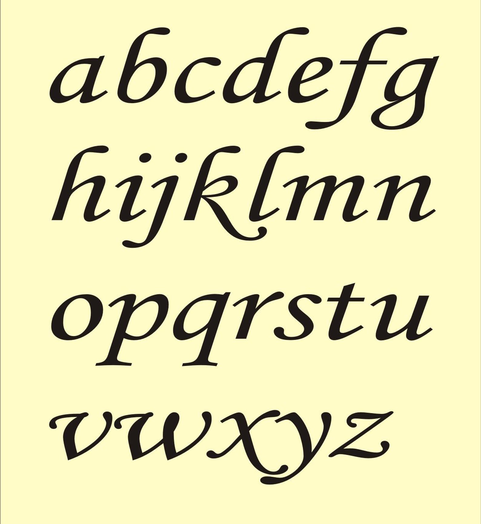 Alphabet Stencils, Script Letters, Lowercase Letters, Alphabet Letters ...