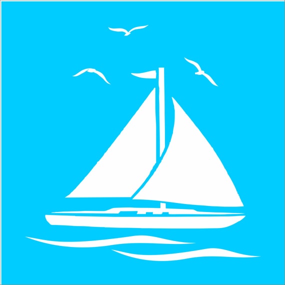 Sailboat Stencil Sail Boat Reusable STENCIL 7 Sizes - Etsy