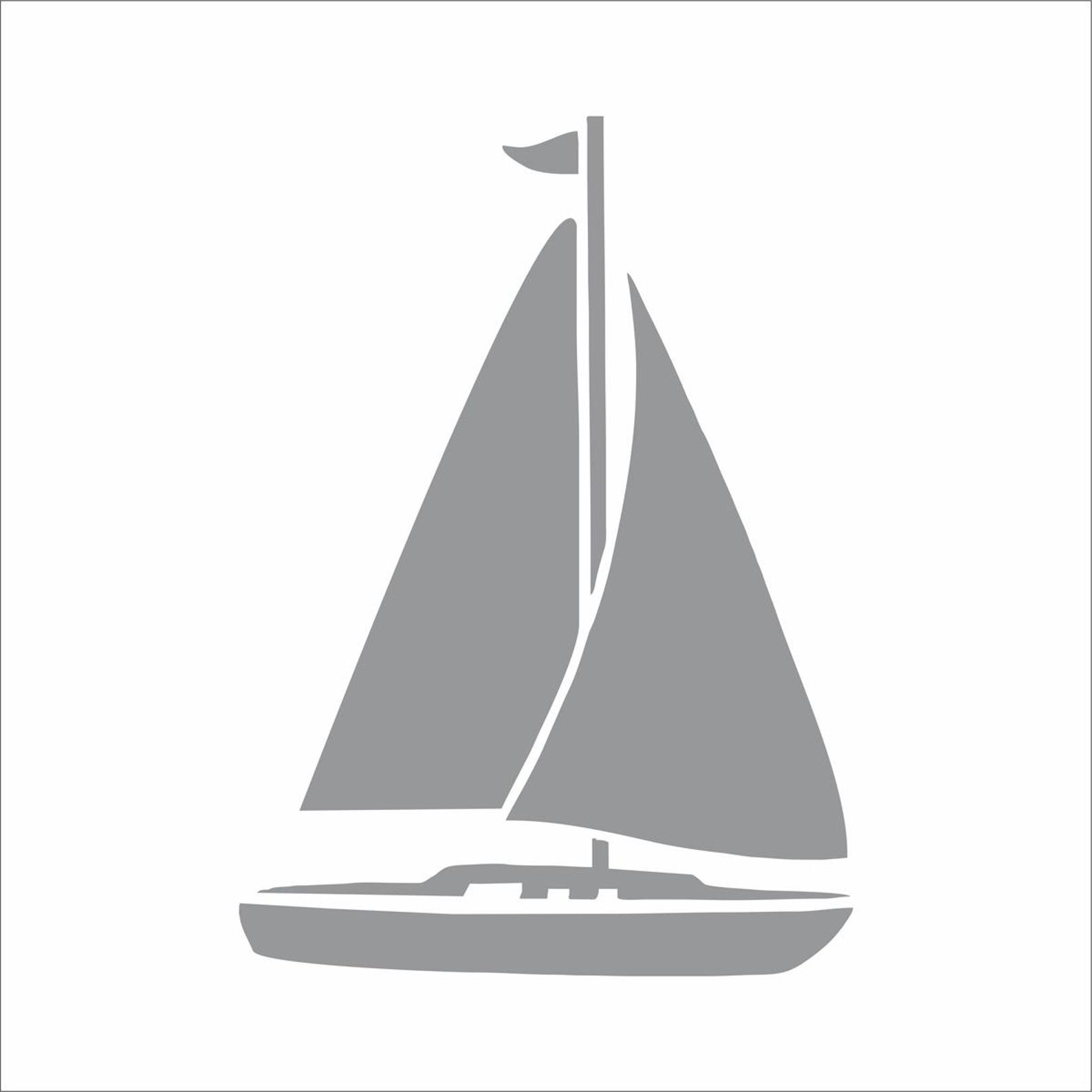 SAILBOAT Stencil | Beach Stencil | Ocean Stencil | Nautical Stencils ...