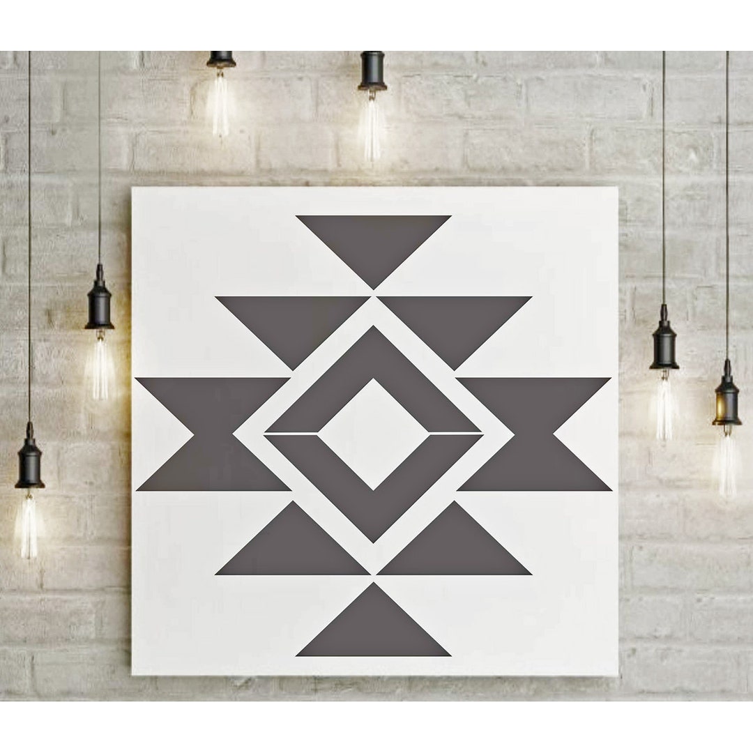 Tile Stencils - AZTEC Tile - Tile Painting - Southwest - Wall Stencil ...
