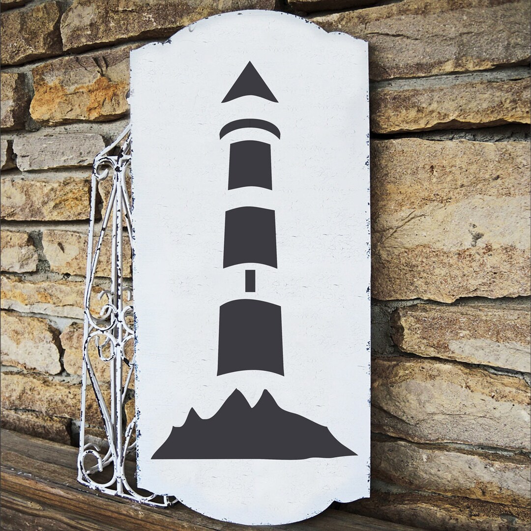 Lighthouse STENCIL - Beach Stencil - Lighthouse - Lake Stencil - Paint ...