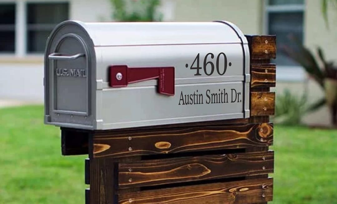 Custom Mailbox Stencils - Custom ADDRESS - Mailbox Stencil - Mailbox ...