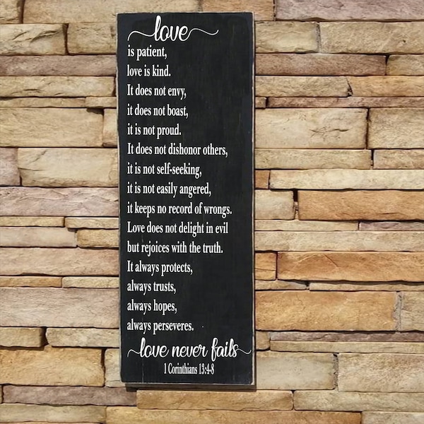 Love is Patient Sign - Etsy