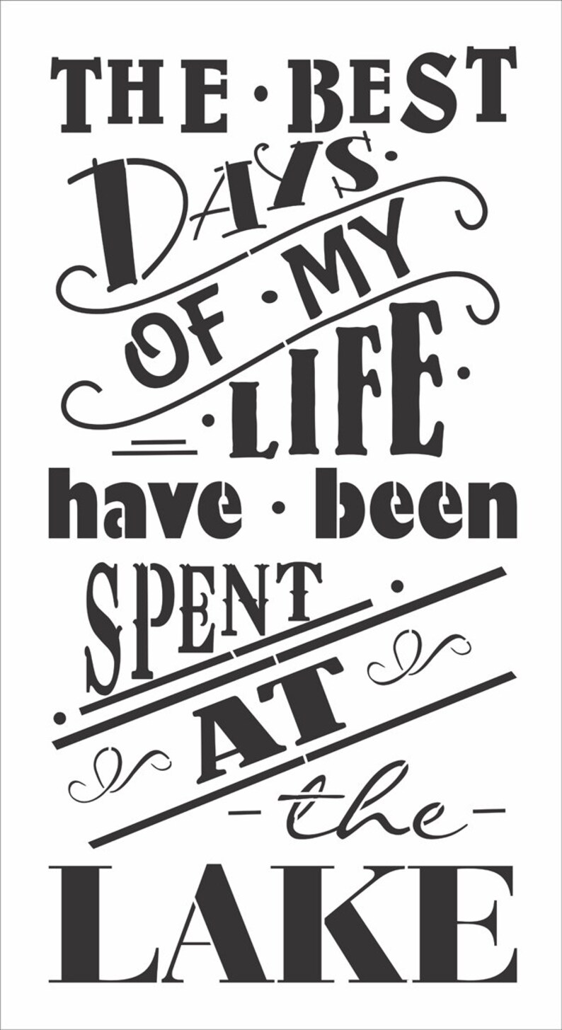 LAKE Sign Stencils, Lake Decor, Cabin Sign Stencils, Cabin Decor ...