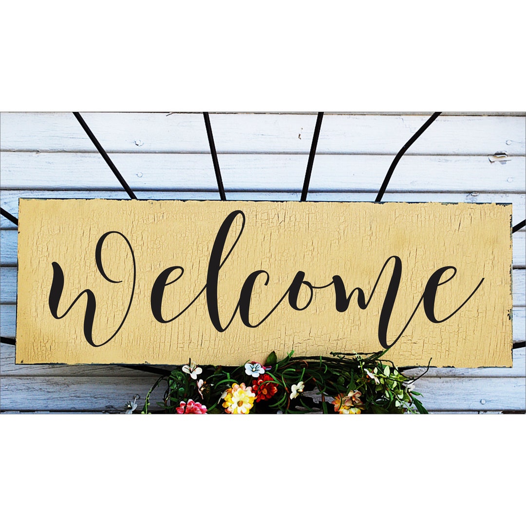 Welcome Stencils Welcome Door Stencils Farmhouse Welcome Signs Porch ...