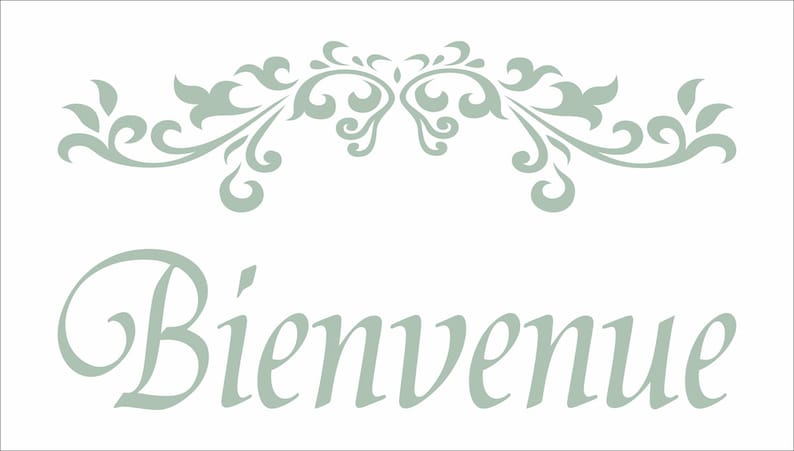 Bienvenue Sign Stencils, Welcome Sign Stencils, French Stencils, French ...
