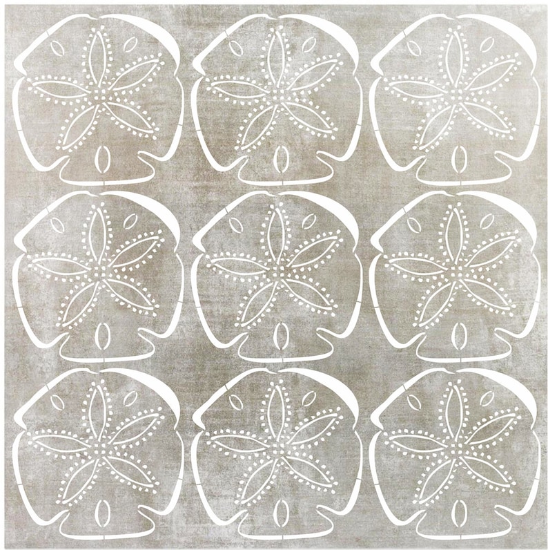 Sand Dollar Stencil - Sand Dollar - Wall Stencil - Floor Tile Stencil ...