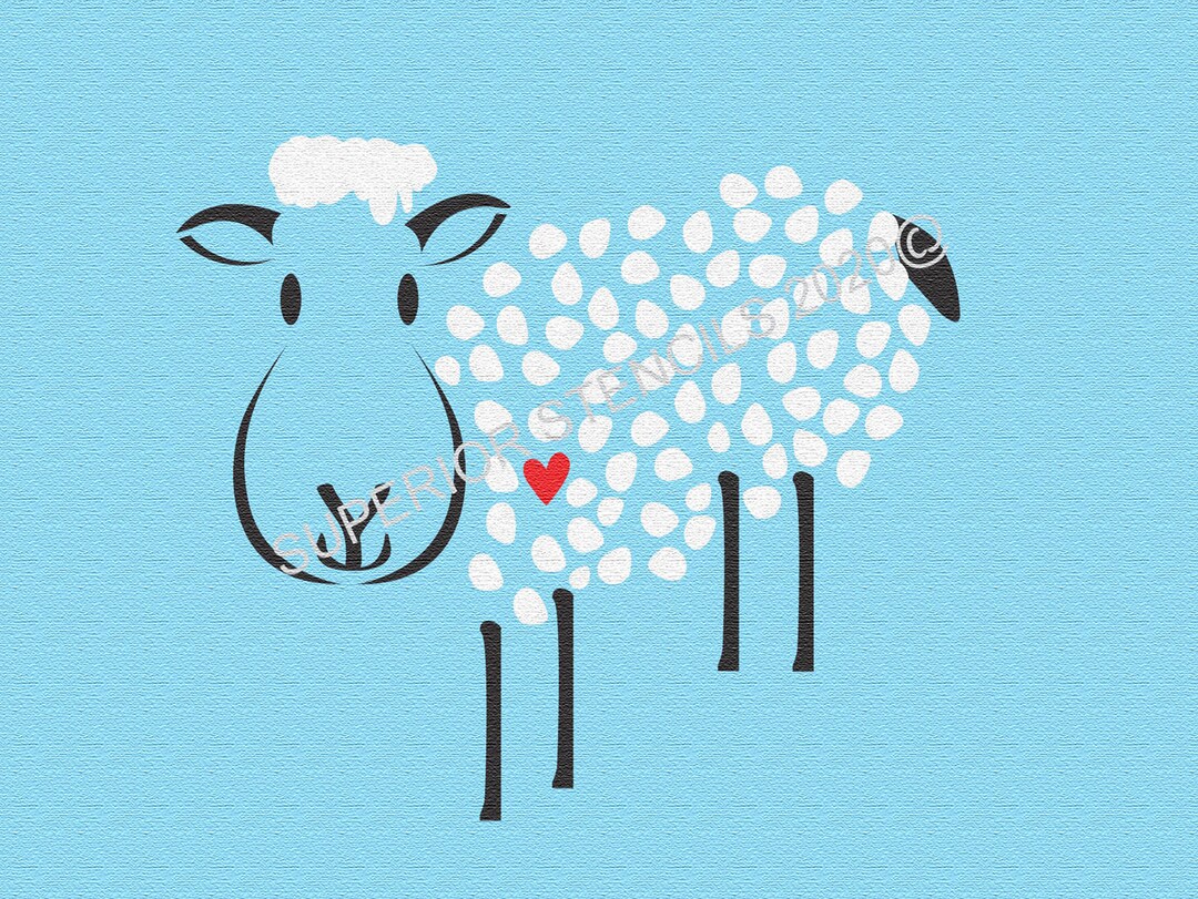 Lamb Sign Stencil - Sheep Stencil - Nursery Wall Stencil - Sheep Fabric ...