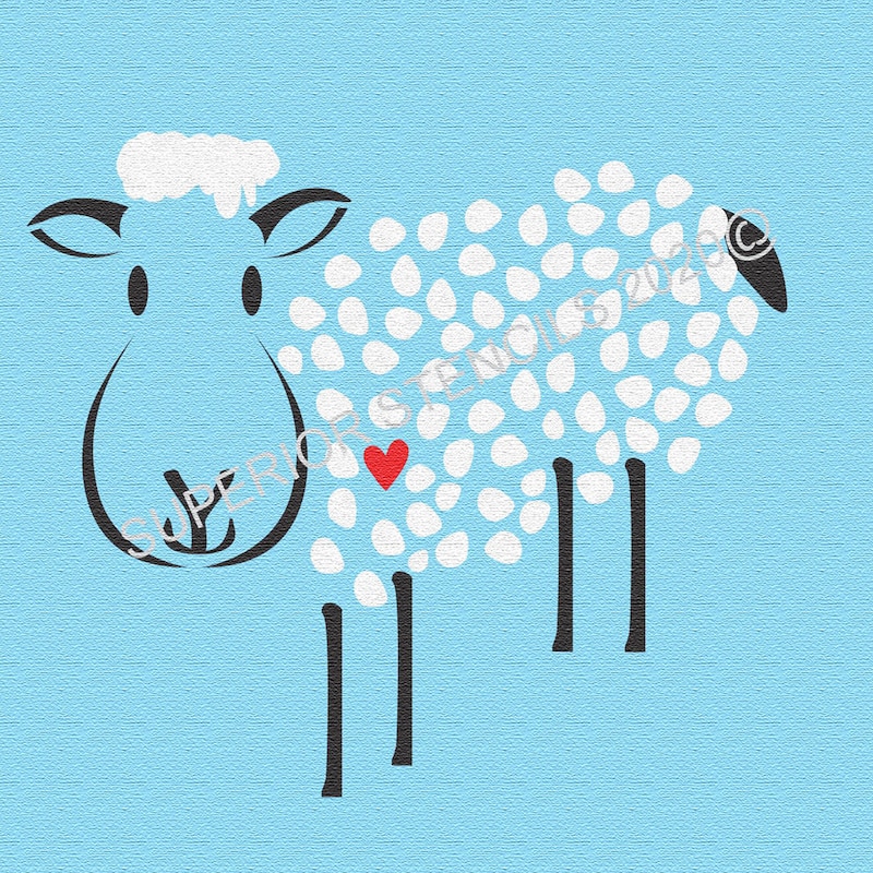 Sheep Stencil - Etsy