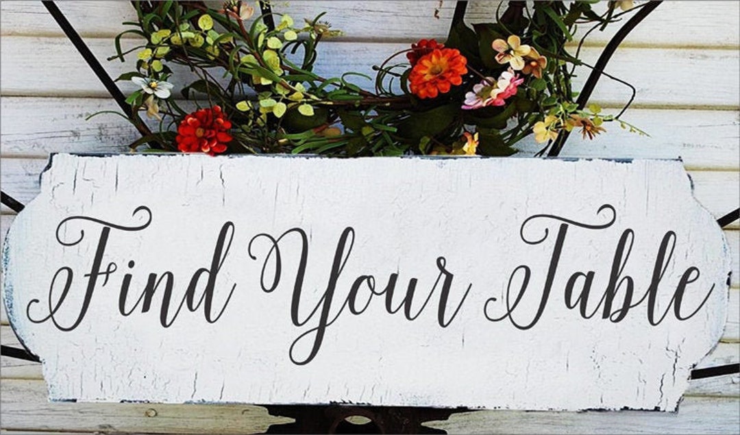 Find Your Table Stencils Wedding Stencils Seating Sign Stencils Party ...