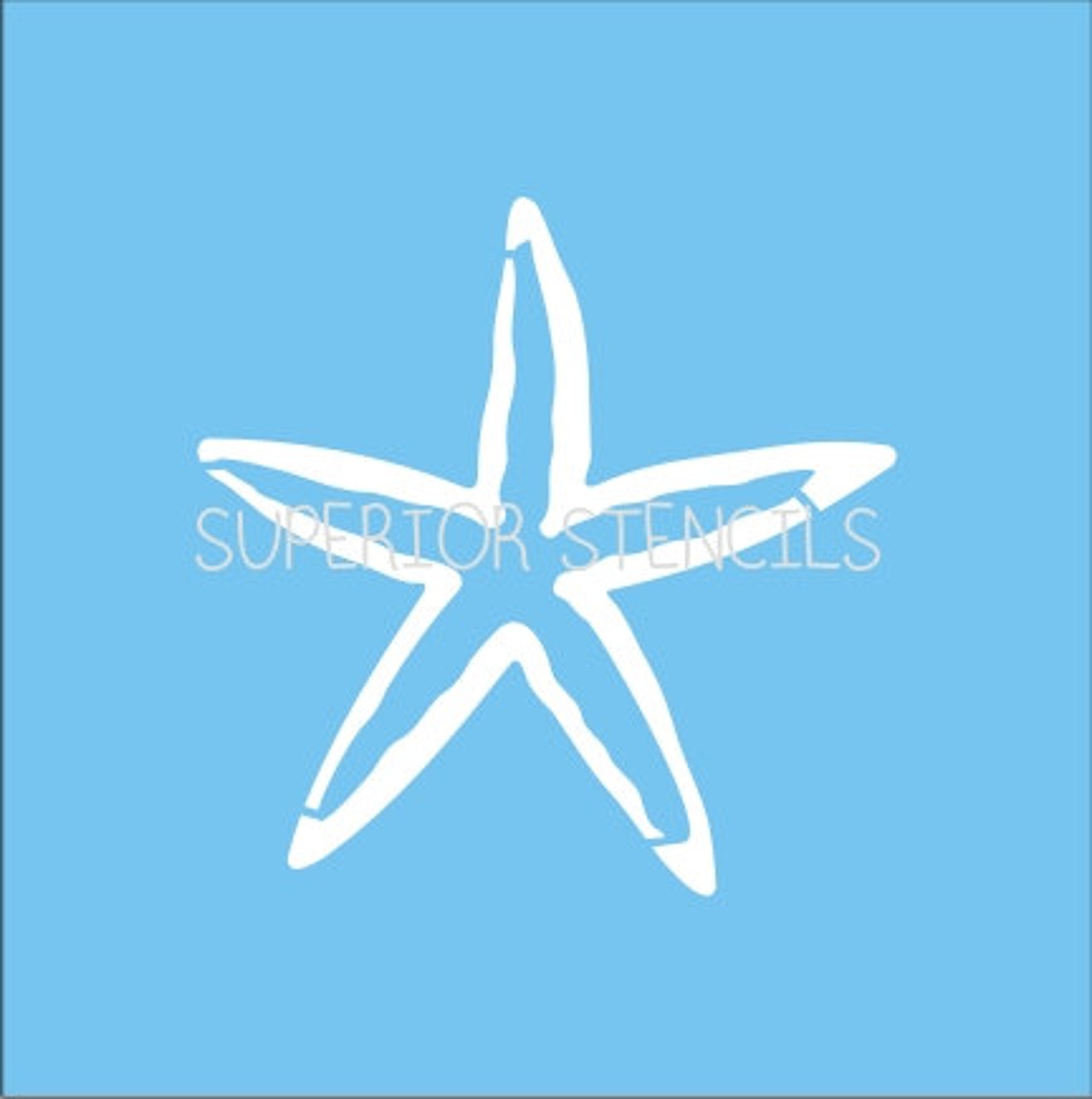 Pencil STARFISH Stencil REUSABLE STENCIL 8 Sizes Available - Etsy