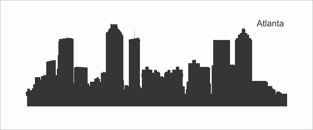 Atlanta GA Stencil Custom City Skyline Stencil Custom - Etsy