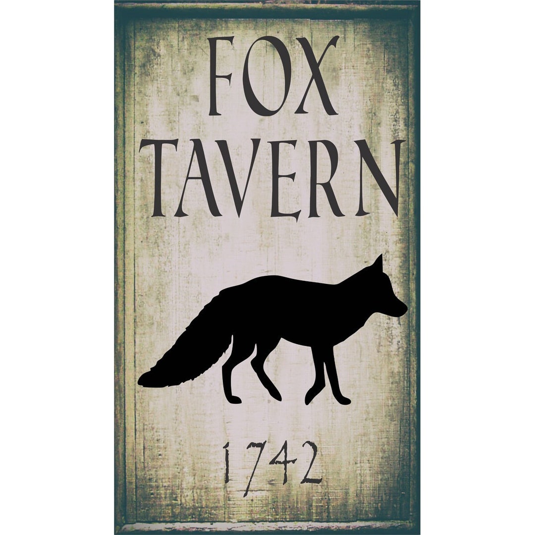 Tavern Sign Stencil - Colonial Sign Stencil - Colonial Stencil - Fox ...