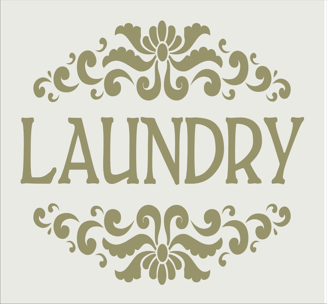 LAUNDRY STENCIL reusable STENCIL Available in 5 Sizes - Etsy