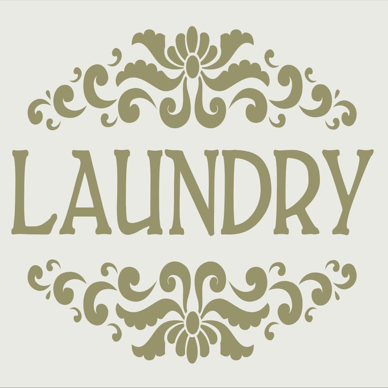 Laundry Stencil - Etsy