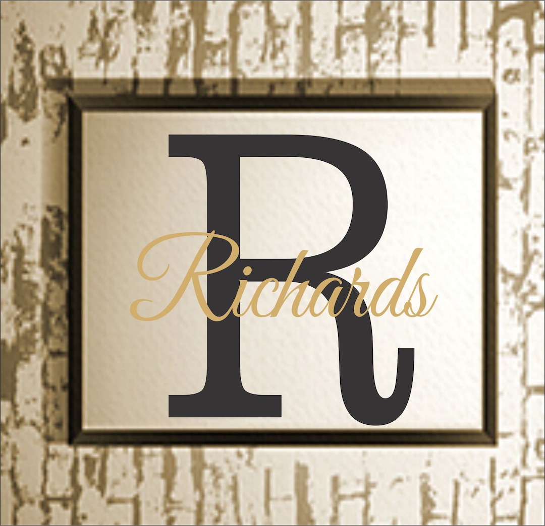 Custom Name Stencil - Custom Monogram Sign - Custom Family Sign ...