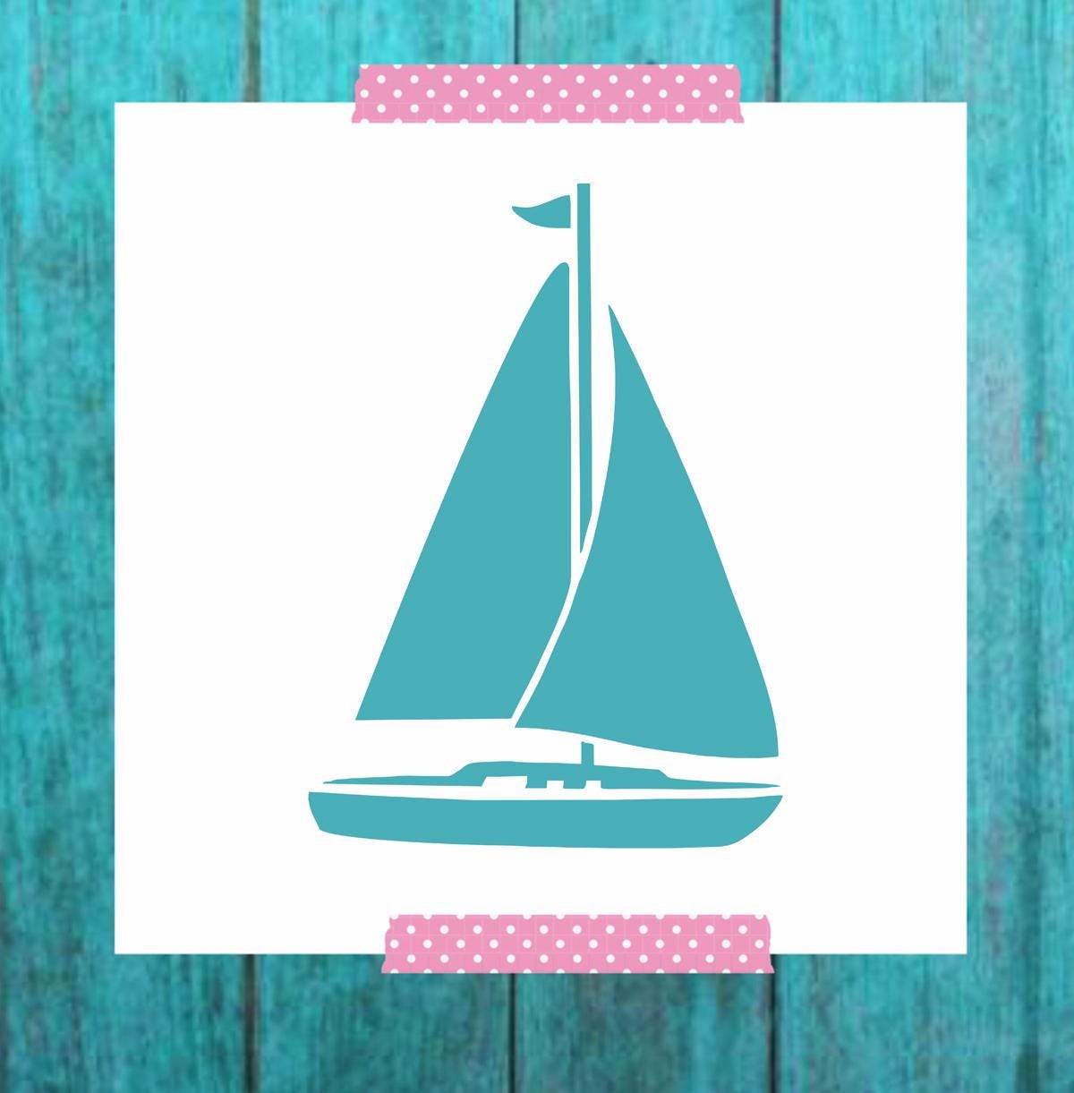 SAILBOAT Stencil | Beach Stencil | Ocean Stencil | Nautical Stencils ...