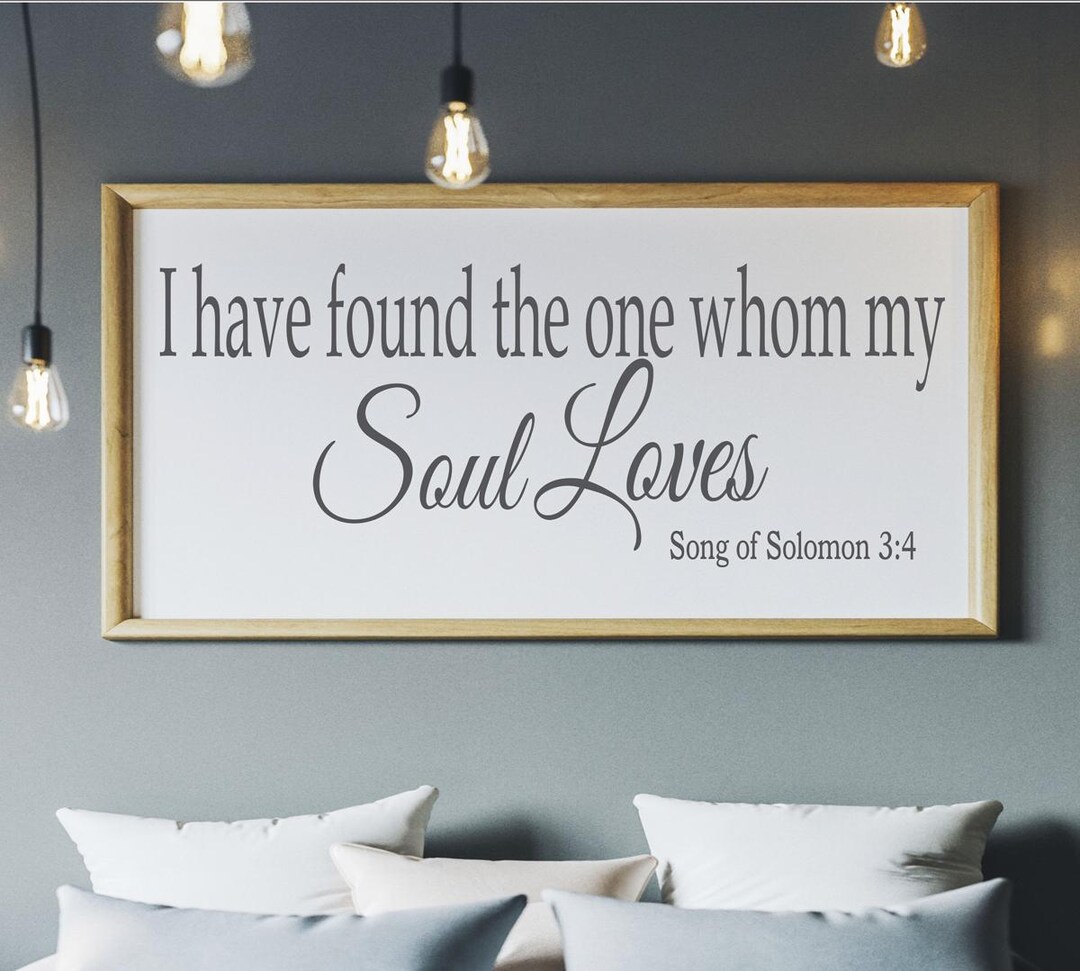 I Have Found the One Whom My Soul Loves Sign Stencils - Master Bedroom ...