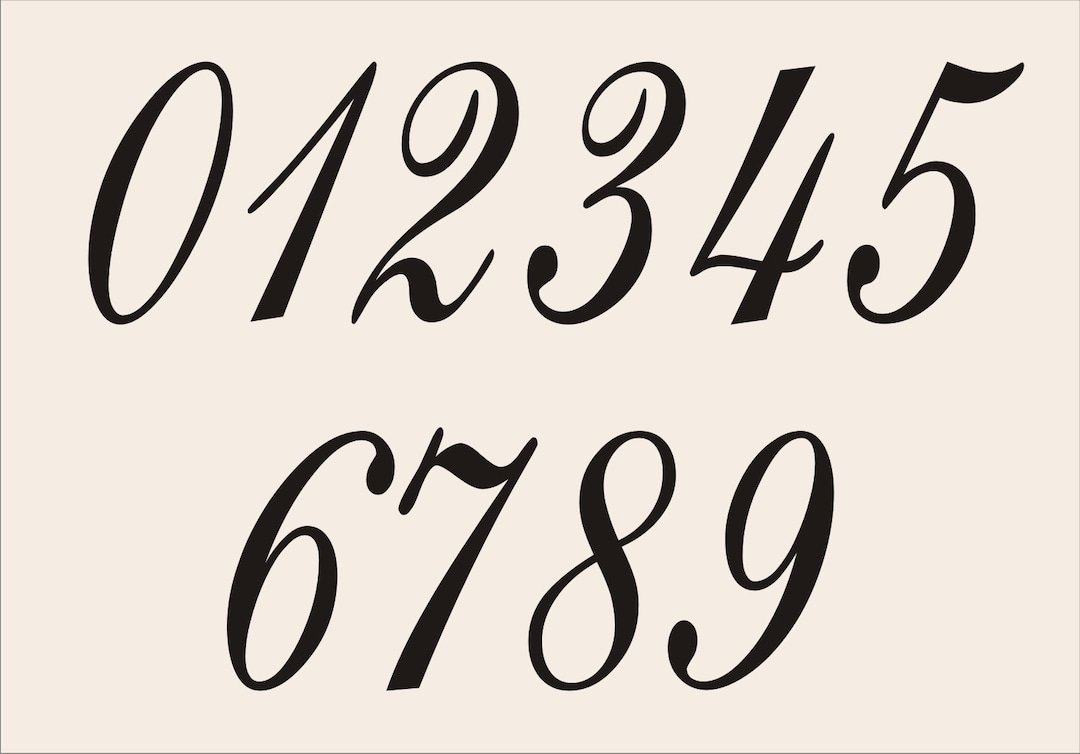 NUMBERS Stencil, House Numbers Sig Stencils, Numbers Set, Address ...