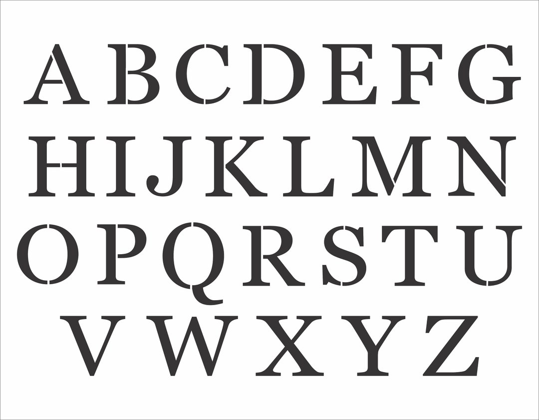 Alphabet Stencil UPPERCASE Letters Letter Stencils Create Custom Signs ...