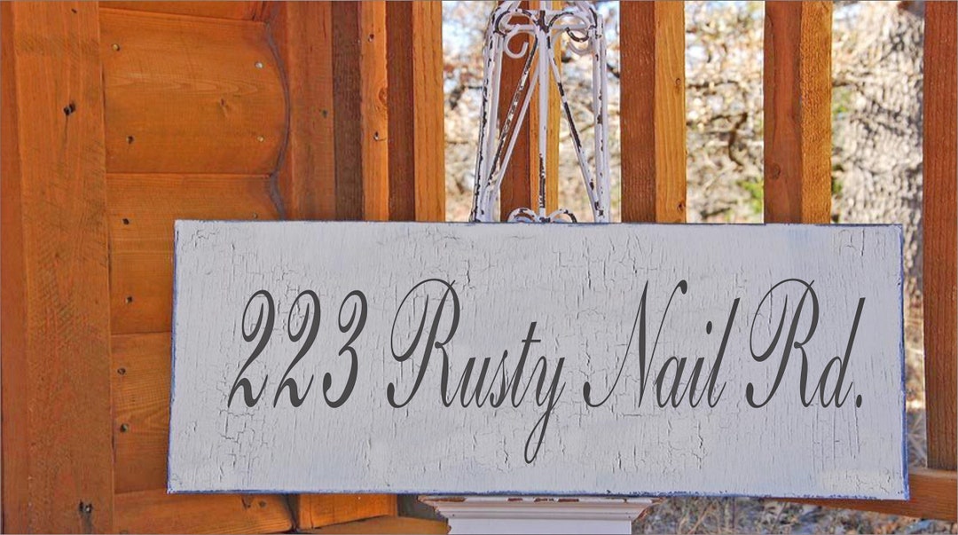 Custom ADDRESS Stencil - Mail Box Stencil - House Address Stencils ...