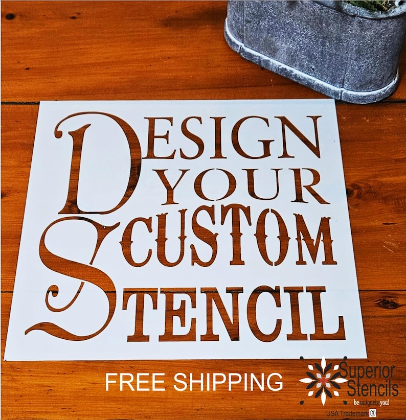 Custom Stencils - Custom Name Stencil for Painting - Reusable DIY ...