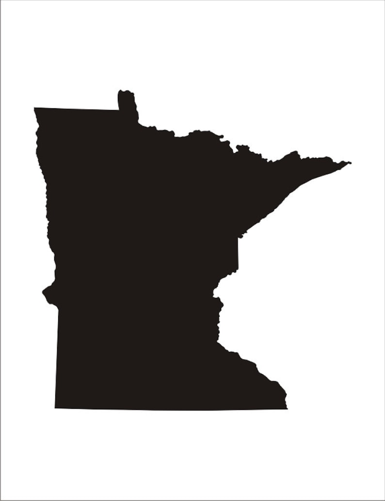MINNESOTA Silhouette Stencil - Minnesota Wall Stencils - Minnesota ...