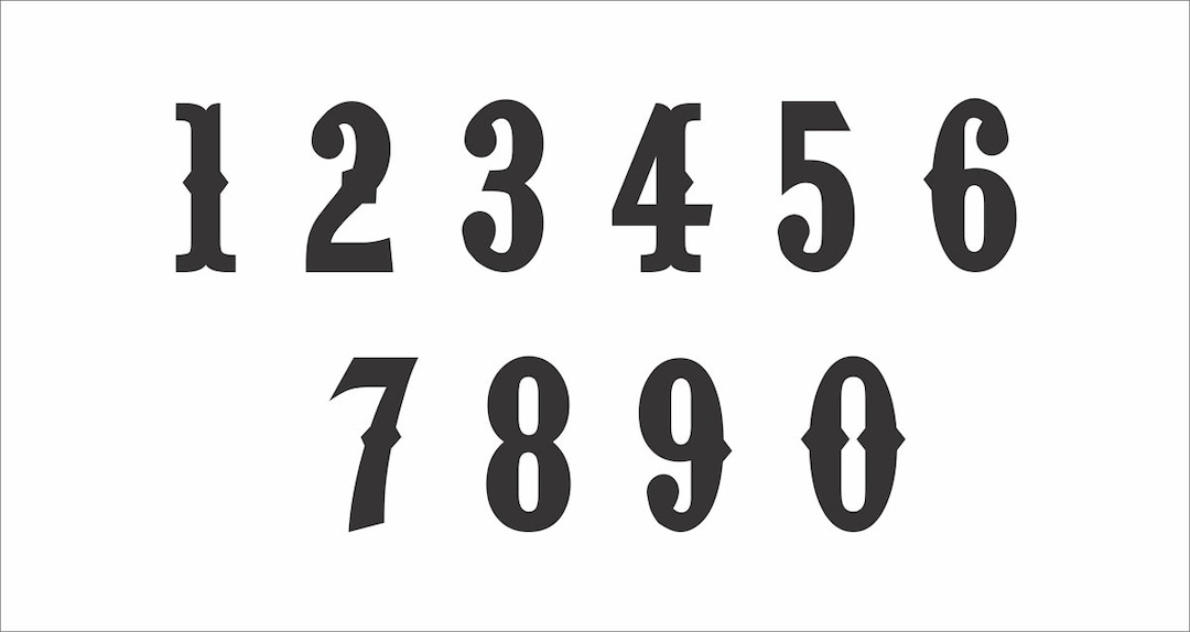 Numbers Stencil - Number Pattern, House Numbers, Reusable Stencil ...
