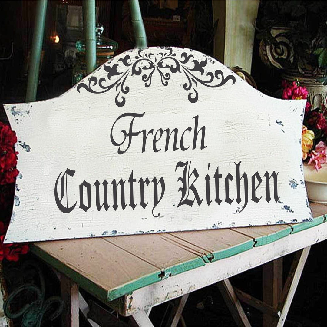 French Country Kitchen Stencil - Kitchen Stencils - Farmhouse, Kitchen ...