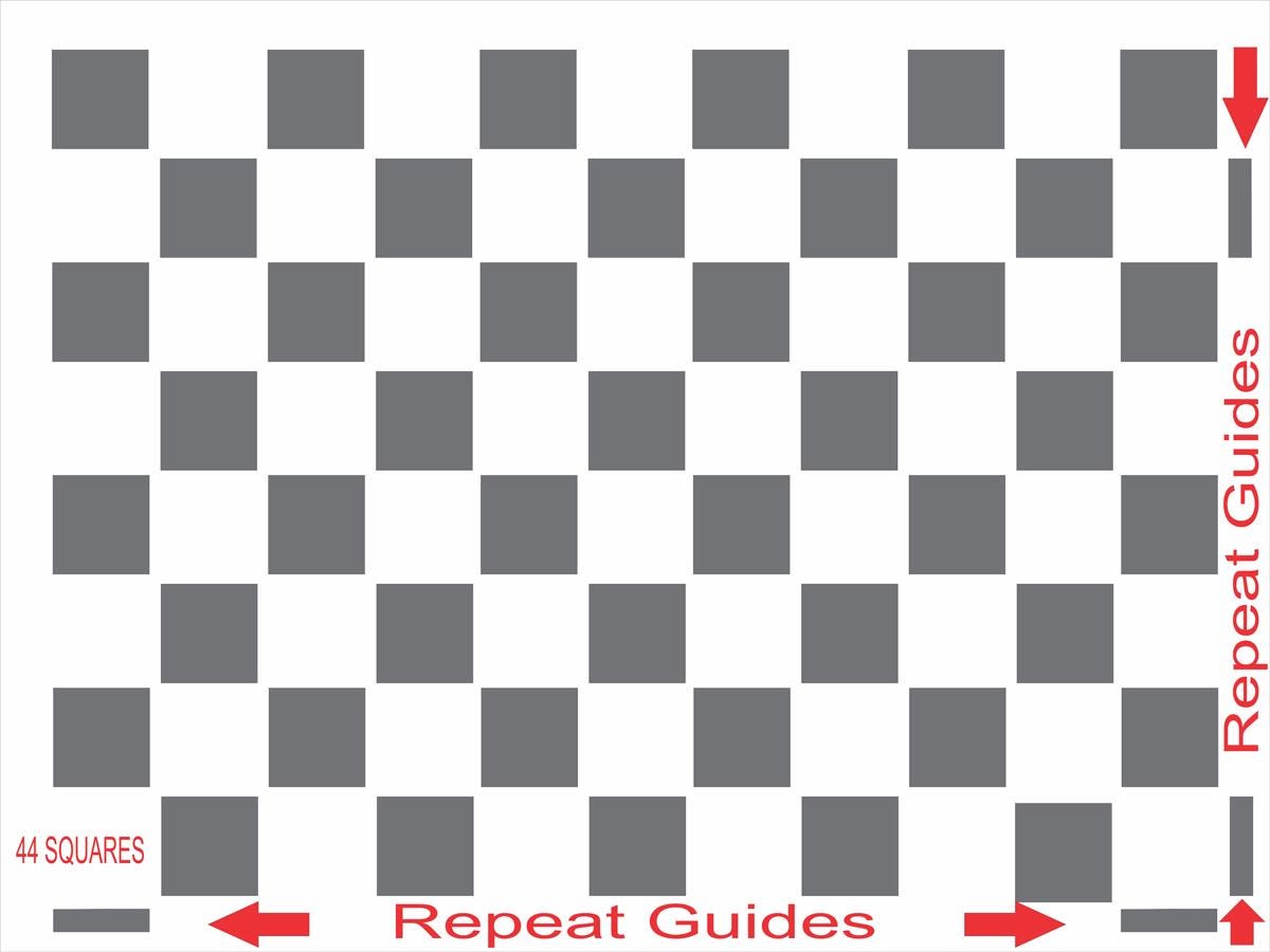 Checkerboard Wall Stencil - Tile Stencil - DIY Floor Painting - Checker ...