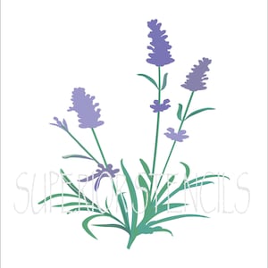 Lavender Stencil - Herb Stencil - Lavender - Lavender Garden Stencil ...