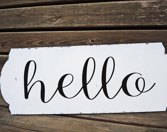 Hello Stencil Reusable DIY Craft Sign Stencils of the Word hello Great ...