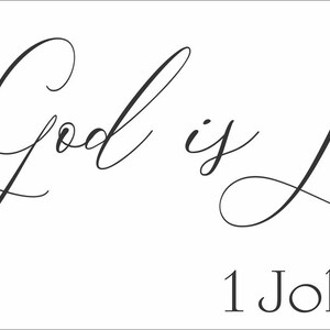 God is Love Sign Stencil - Christian Sign Stencil - Paint Bible Verse ...